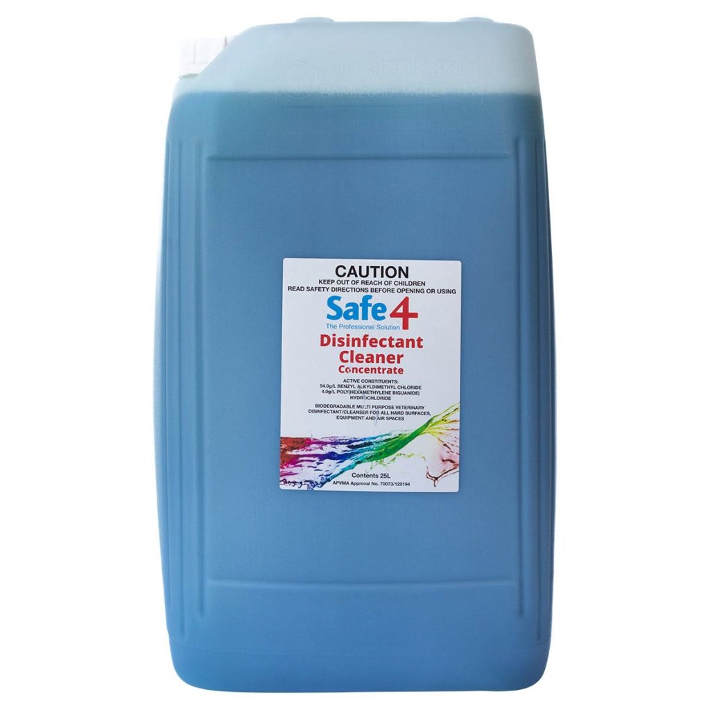 Disinfectant Cleaner Concentrate 25 Litres - Safe4 Australia