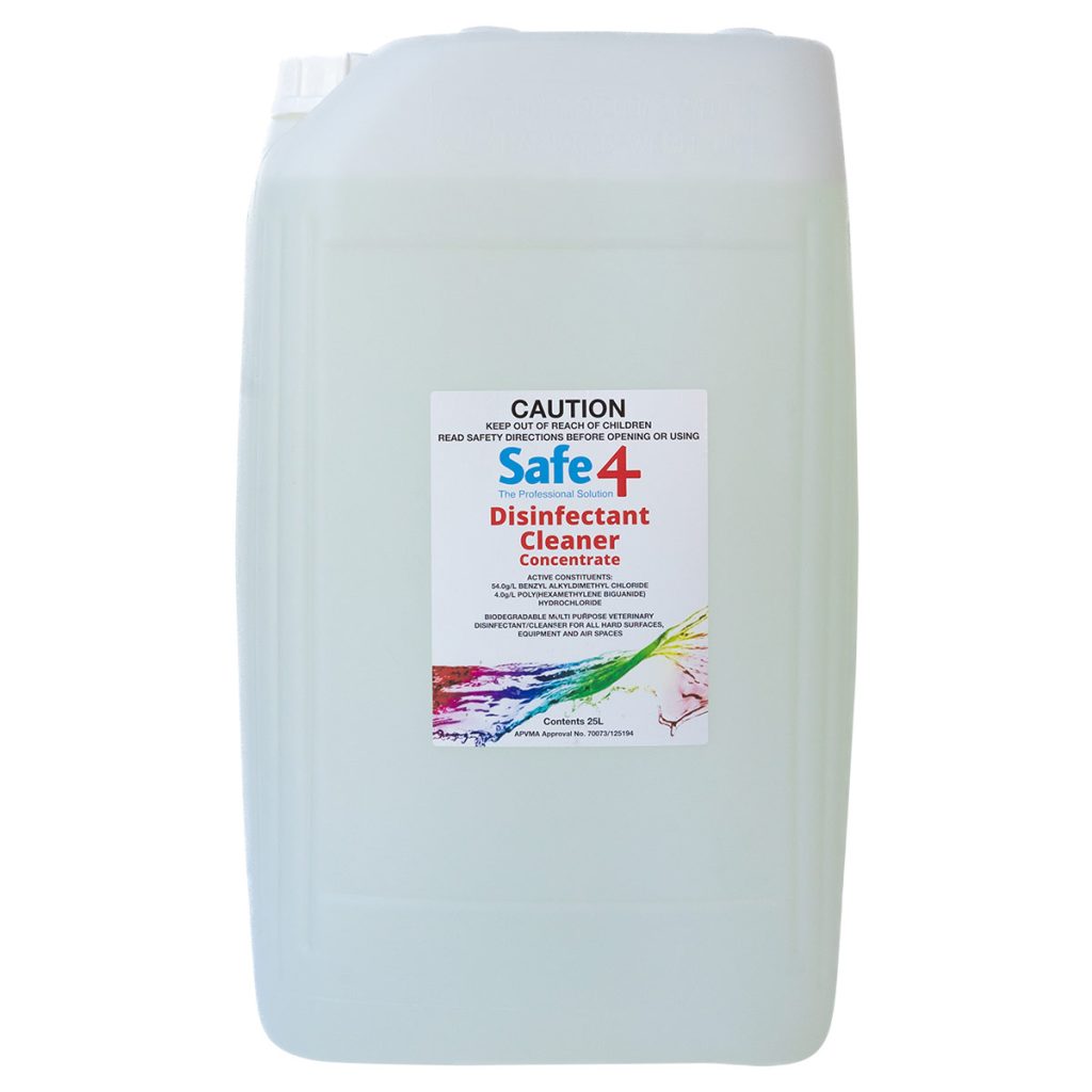 Disinfectant Cleaner Concentrate 25 Litres - Safe4 Australia