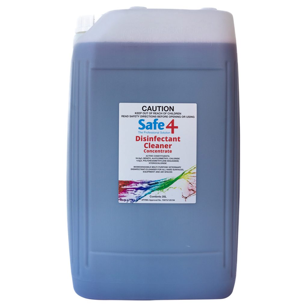 Disinfectant Cleaner Concentrate 25 Litres - Safe4 Australia